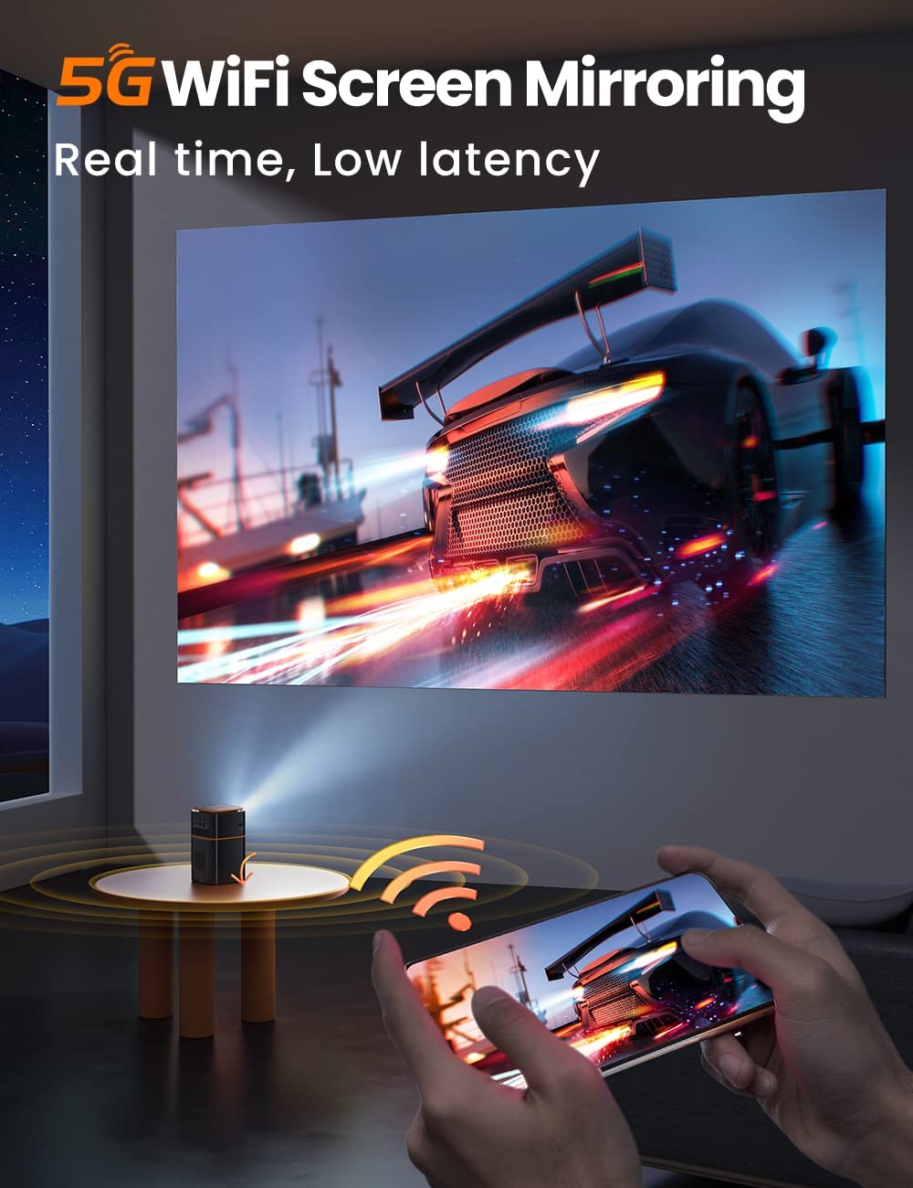 FATORK Mini Projector Review – DLP 5G WiFi Pico Projector - Trendy ...