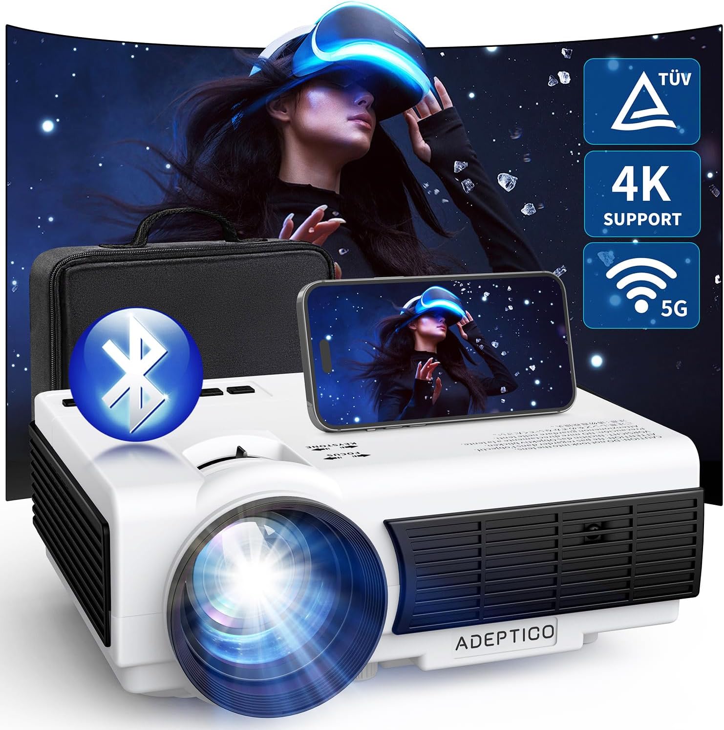 ADEPTICO 450 ANSI Native 1080P Projector Review - Trendy Projectors